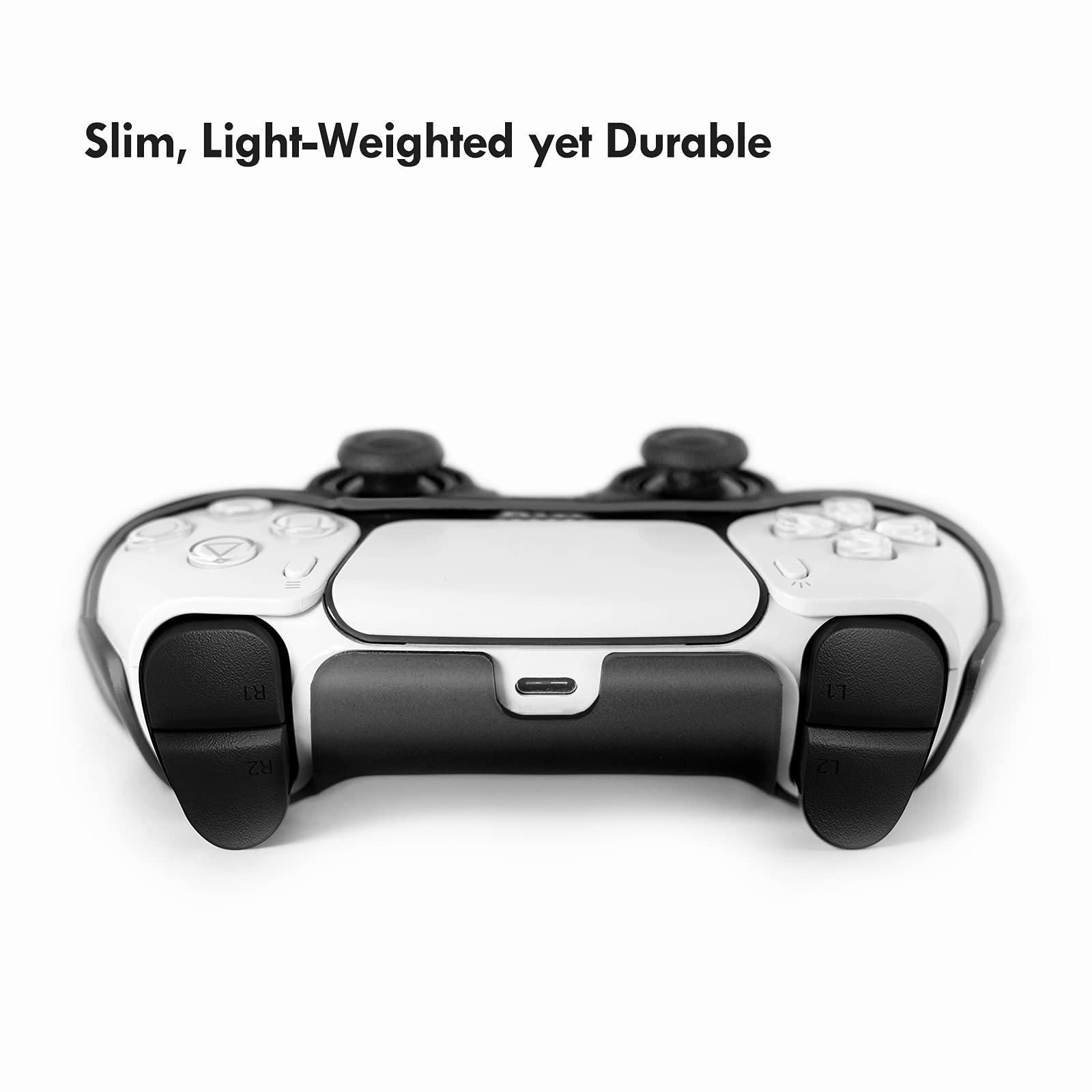 Hacker's Protective PS5 Controller Case Cover with Genuine Leather,Better Grip for Game Experience(Black)
