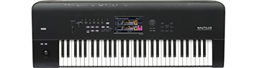 Korg Nautilus 61-Key Performance Synth Workstation Bundle with Sustain Pedal, MIDI Cables, and Austin Bazaar Polishing Cloth