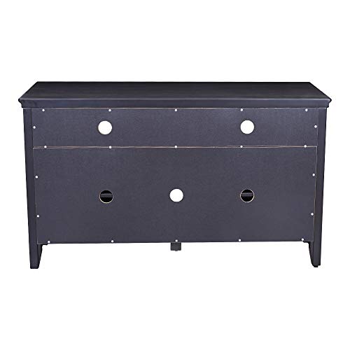 Amazon Brand – Ravenna Home Classic Solid Wood Media Center, 47.87"W, Black