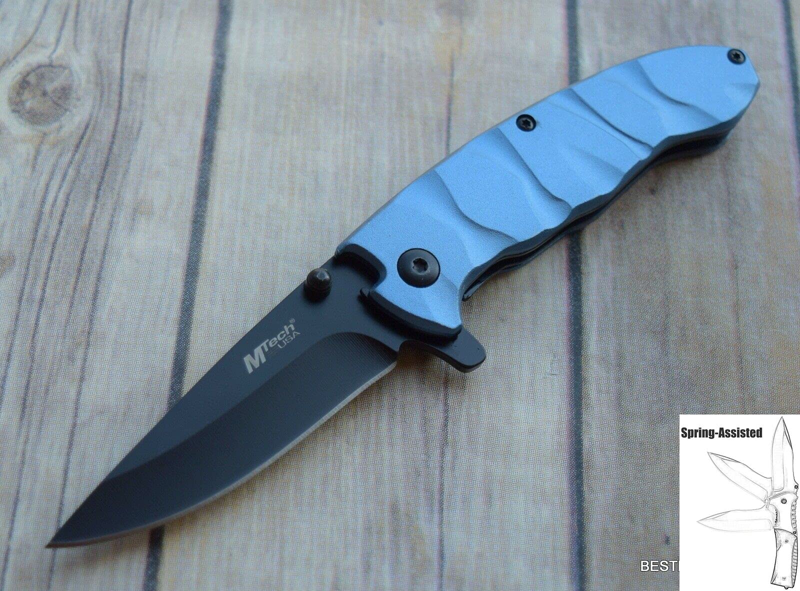 7 Inch Mtech Stainless Steel Open Folding Pocket Knife With Clip Outdoor Survival Hunting Knife for Camping by Survival Steel