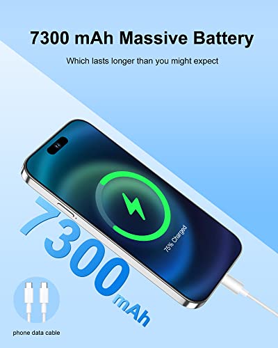 WV LeisureMaster A14 Pro Max 5G Unlocked Smartphone - 6GB+128GB Fully Unlocked Cell Phone for Android 11, 7.3" ,7300mAh, 50MP+108MP Dual Camera(White)