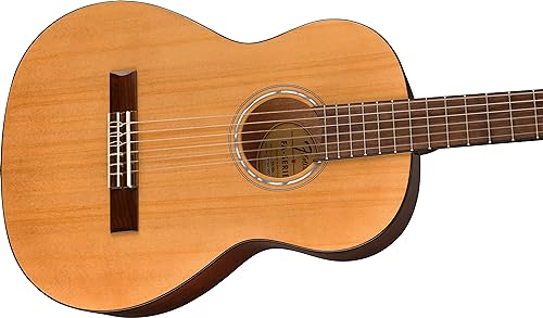Fender Acoustic Classical Guitar, with 2-Year Warranty, Small Beginner Guitar (3/4 Size) with Nylon Strings (Easier on Fingers), Includes Guitar Bag
