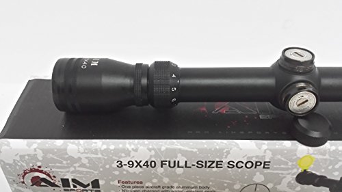 AIM SPORTS 3-9X40 P4 Sniper Scope with Flip-Up Lens and Rings