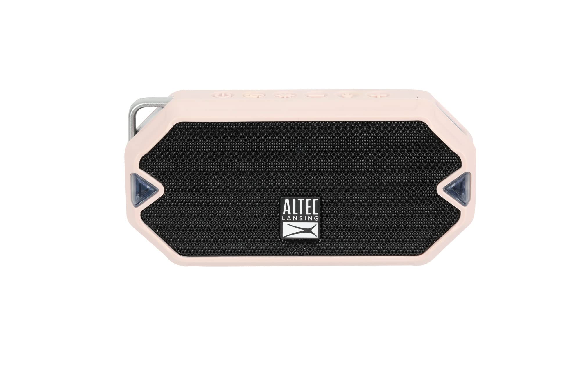 Altec Lansing - HydraMini Wireless Bluetooth Speaker, IP67 Waterproof USB C Rechargeable Battery with 6 Hours Playtime, Compact, Shockproof, Snowproof, Everything Proof (Petal Pink)