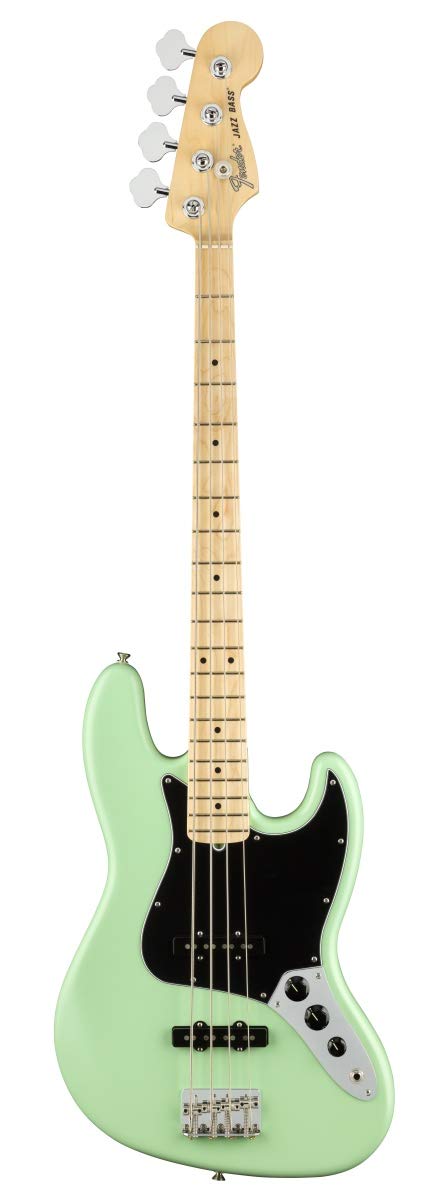 Fender American Performer Jazz Bass, Satin Surf Green, Maple Fingerboard
