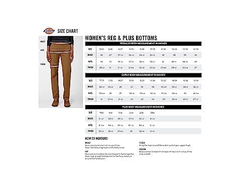 Dickies Women's Flex Slim Fit Work Pants, Black, 10