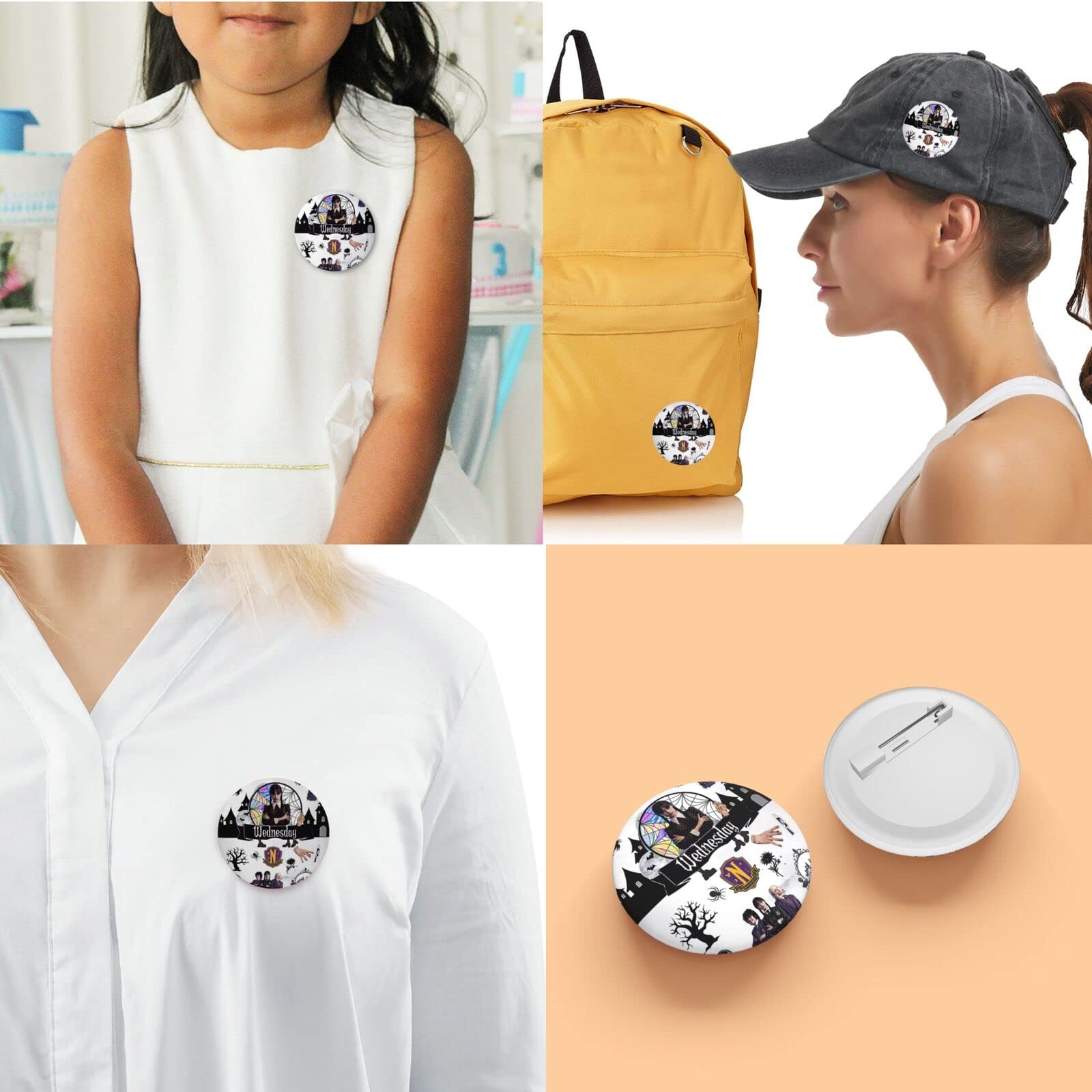 AYKHKYA Comedy Casual Backpack Set Horror Bag Fashionable 3d Printed Backpack Lunch Bag Unisex Office Outdoor - Badges.