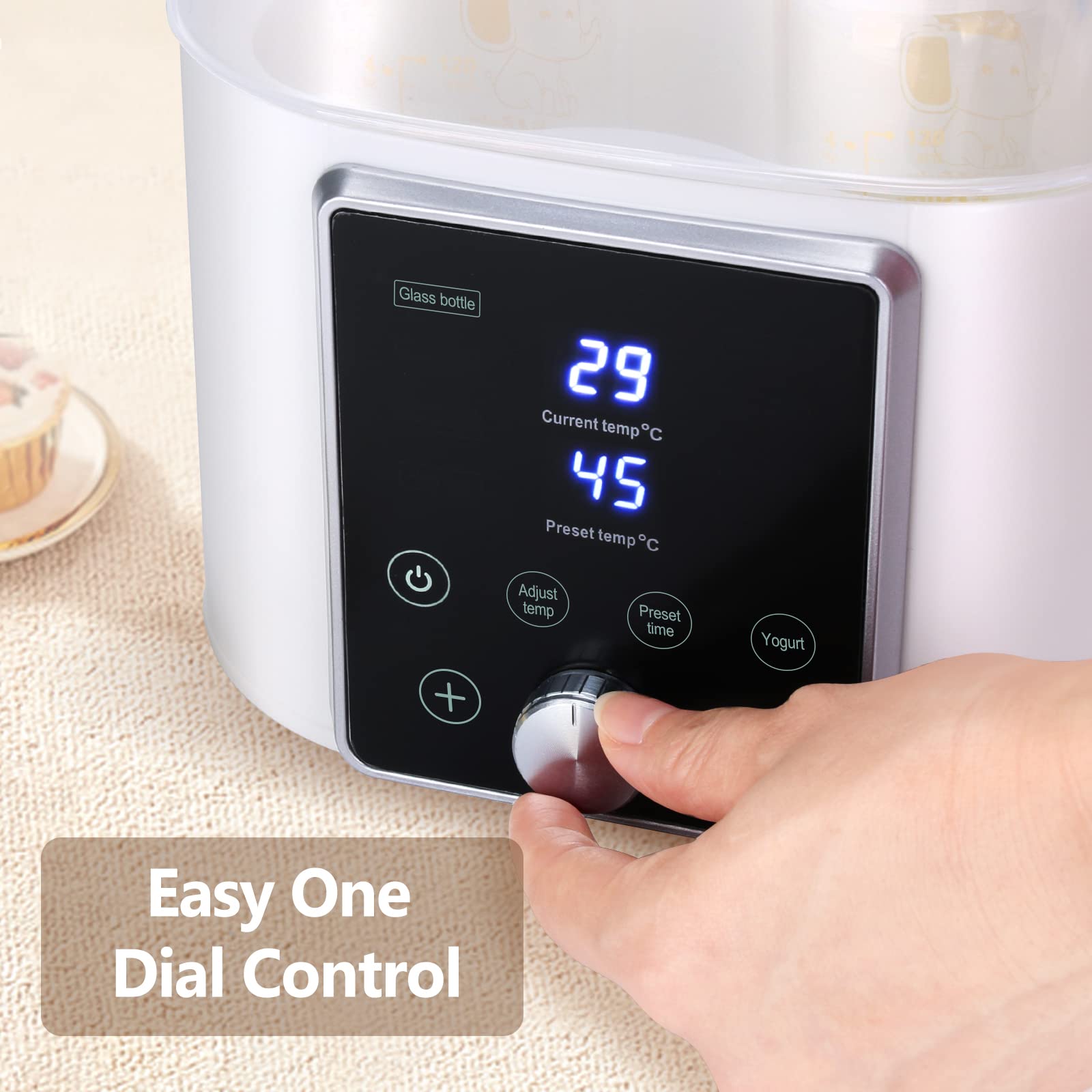 Baby Bottle Warmer, 8-in-1 Bottle Warmer for Breastmilk or Formula with Smart Temperature Control & Timer, Fast Baby Food Heater&Defrost Without Any Losing Nutrition