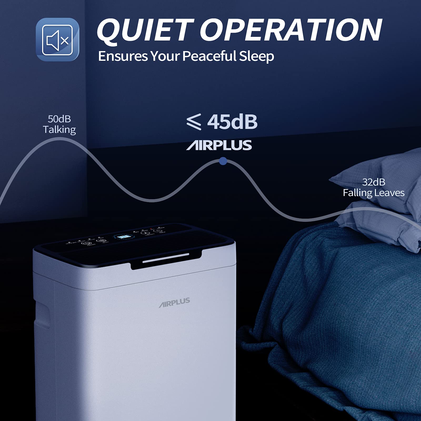 AIRPLUS 30 Pints 2,000 Sq. Ft Dehumidifier for Basement, Powerful Dehumidifier for Home with Drain Hose (AP1907P)