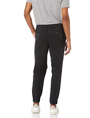 Amazon Essentials Men's Straight-Fit Jogger Pant, Black Wash, Small
