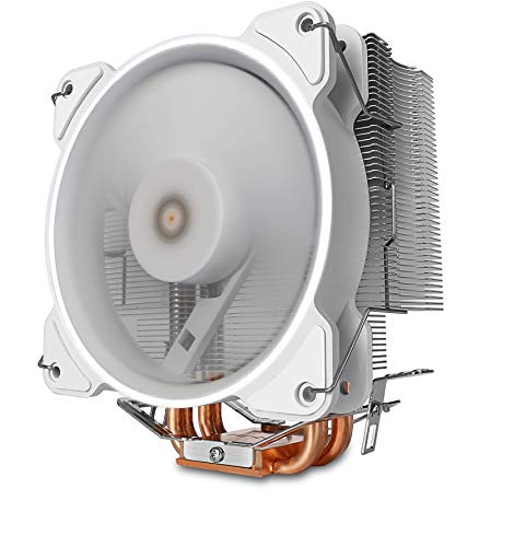 Antec CPU Cooler, C400 Glacial 120mm Pure White LED for Intel LGA 775/1150/ 1151/1155/ 1156/1366/ 2011/2066 & AMD Socket FM2/ FM1/ AM3+/ AM2 +/ AM2/ AM4