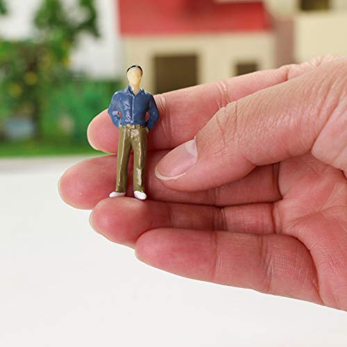 P50 Model Trains Architectural 1:50 O Scale Painted Figures O Gauge Sitting and Standing People for Miniature Scenes New (50PCS)
