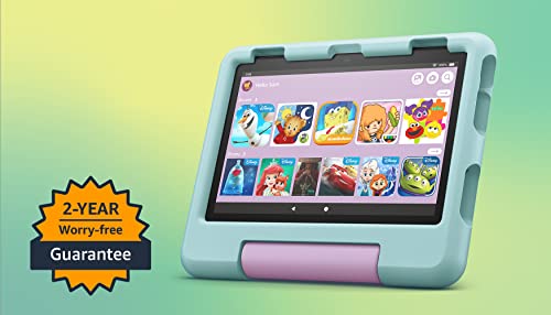 Amazon Fire HD 8 Kids tablet, ages 3-7. Top-selling 8" kids tablet on Amazon - 2022 | ad-free content with parental controls included, 13-hr battery, 32 GB, Disney Princess