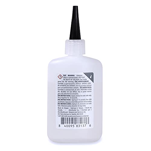 AmazonCommercial Super Glue, 1.98 oz (56 Gram), Clear