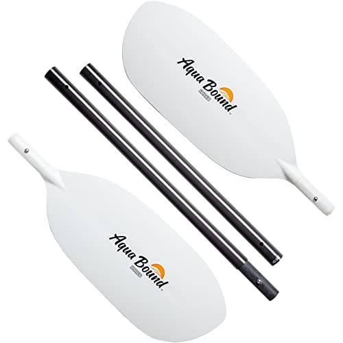 AQUA-BOUND Shred Hybrid Kayak Paddle, 4-Piece White 198