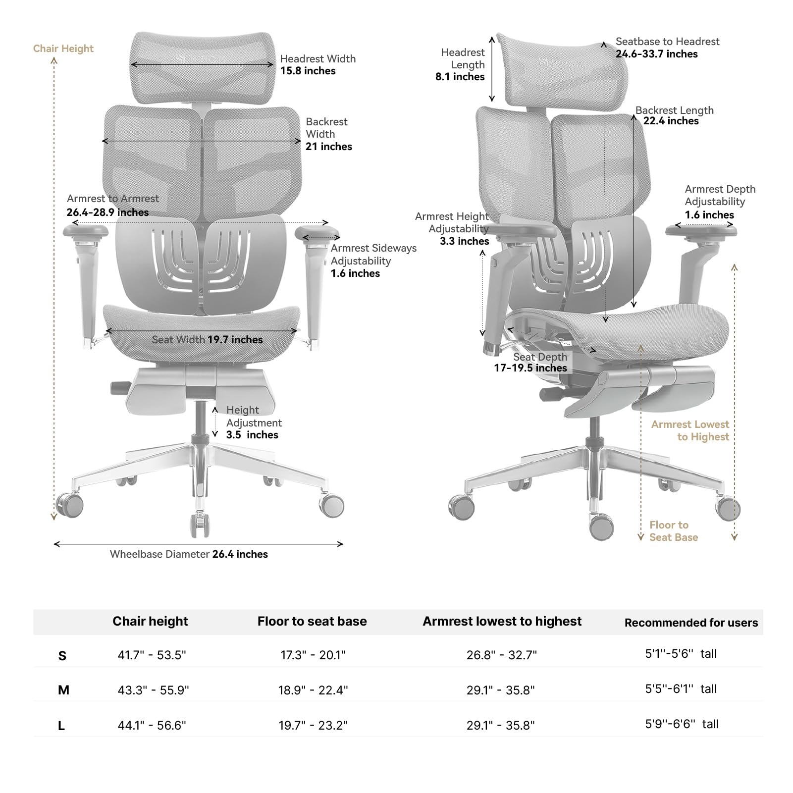 HINOMI X1 Ergonomic Office Chair with Foot Rest - Comfortable Computer Chair, Home Office Desk Chair with Lumbar Support, Comfy Mesh Office Chair, Gaming Chair for Adults (Black, Large)