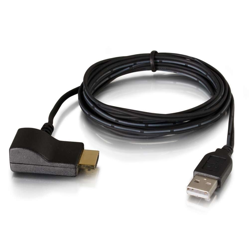 Legrand - C2G Voltage Inserter, Male to Male HDMI Inserter, USB Powered Voltage Inserter, Black Voltage Regulator, 5.8 Foot USB Powered HDMI Voltage Inserter, 1 Count, C2G 42236