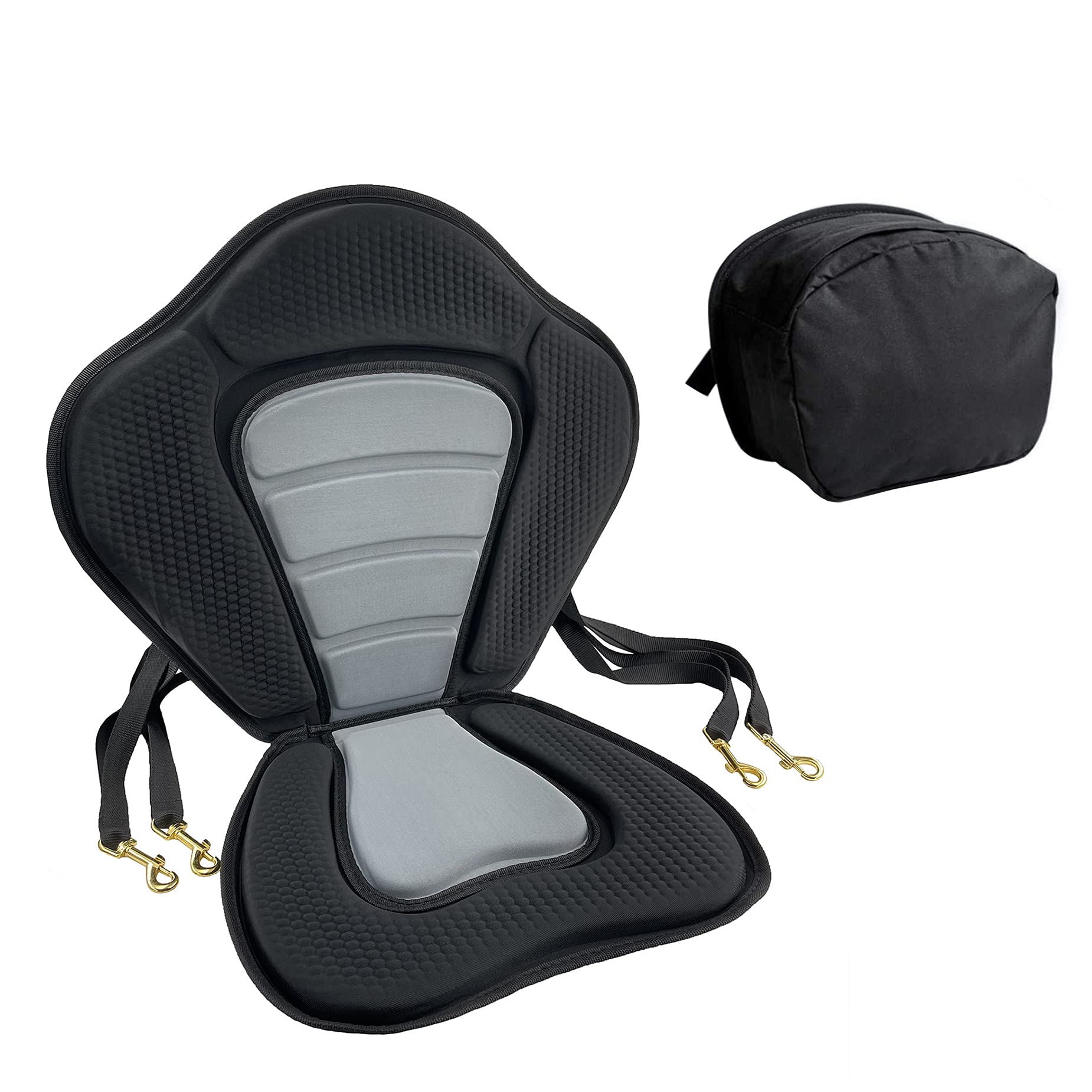 Apurioni Kayak Seat with Back Support Adjustable Straps and Deluxe Padded Cushion with Waterproof Storage Bag
