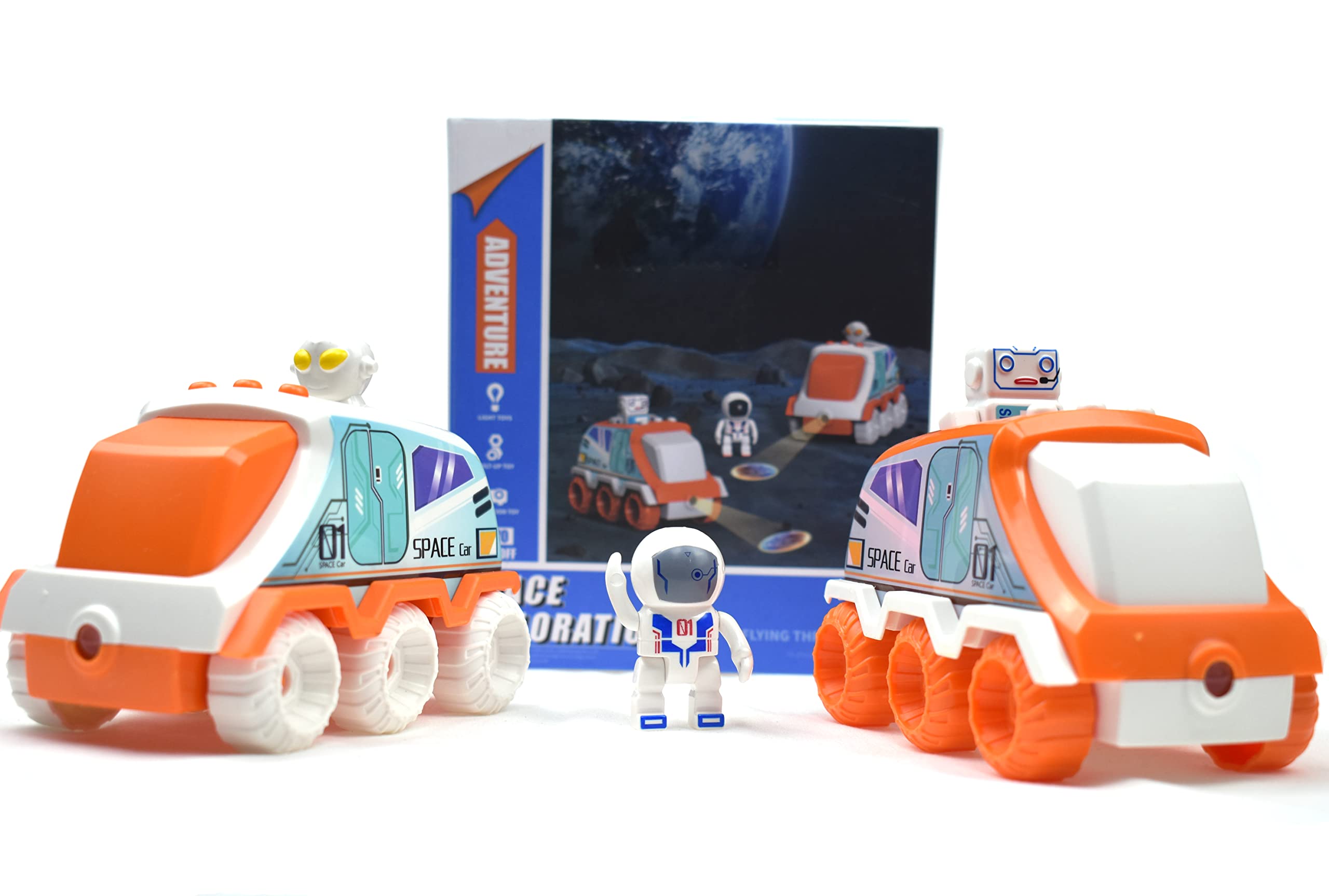 Azatemgo Space Playset, Set Toy Space Rover with Planet Picture Projection and 3 Astronaut Figure,Christmas Birthday Gift Age Over 3…