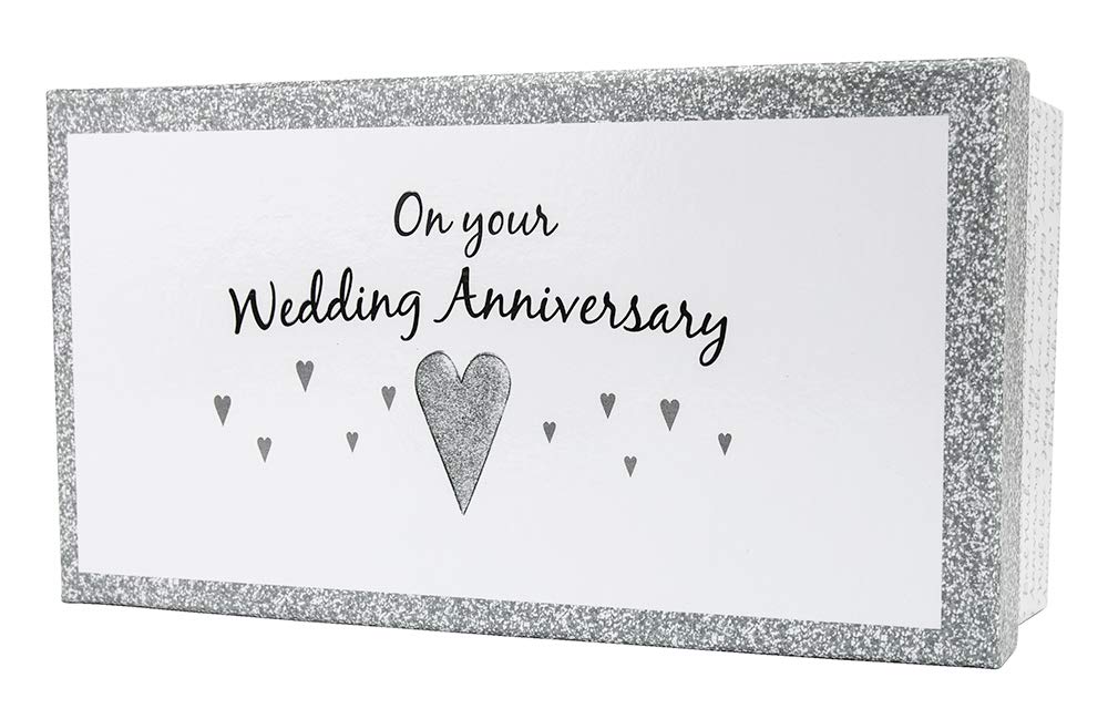 Beautifully Designed 10th Tin Wedding Anniversary Set of Ceramic Mugs with Hearts | Dishwasher and Microwave Safe with Decorative Keepsake Box