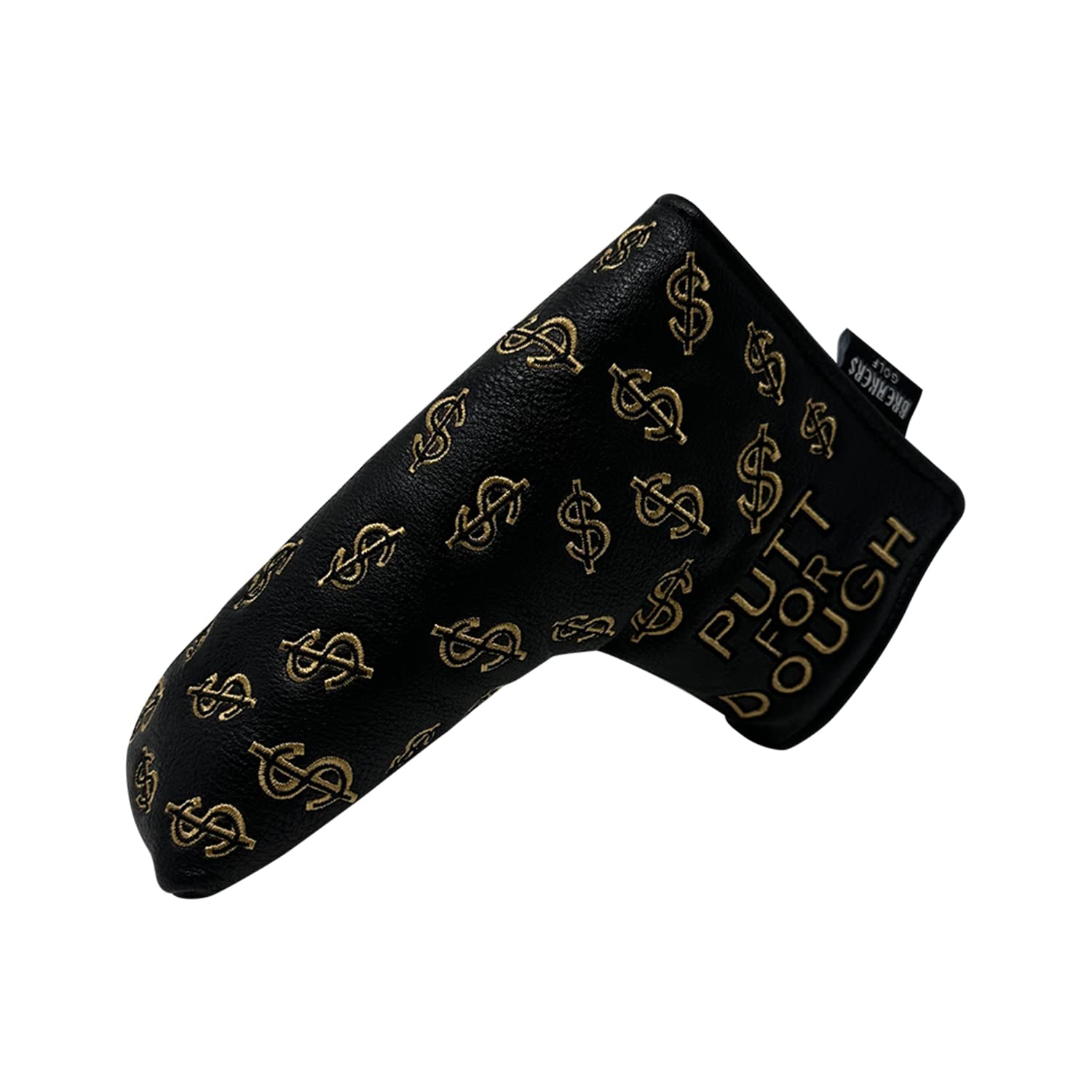and Etcetera Breakers Golf Blade Putter Cover Headcover Putt for Dough Drive for Show Synthetic Leather Magnetic Closure for Scotty Cameron Odyssey Taylormade Ping Callaway (Black Gold)