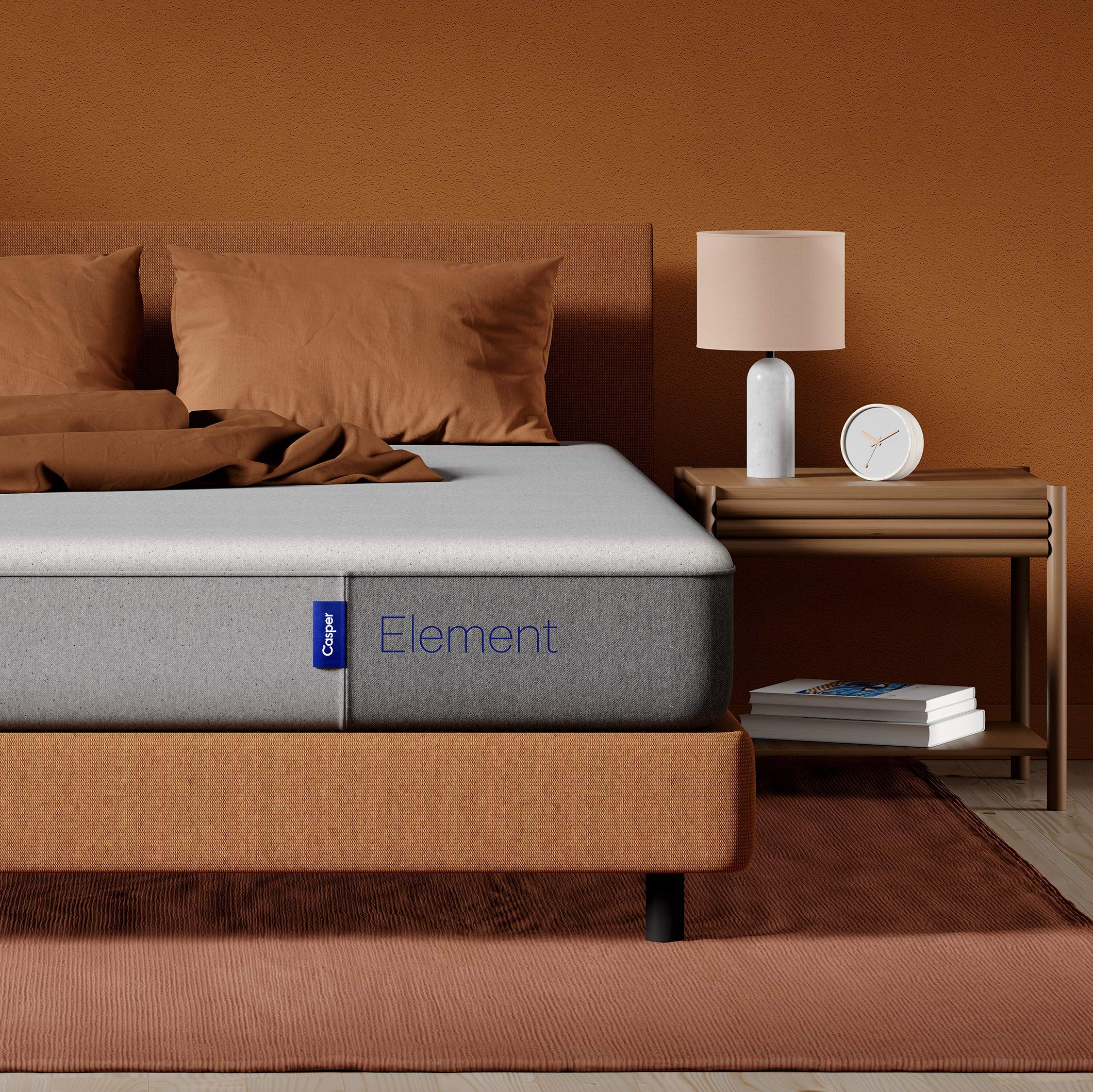 Casper Sleep Element Mattress, King, Grey & Original Pillow for Sleeping, King, White, Two Pack