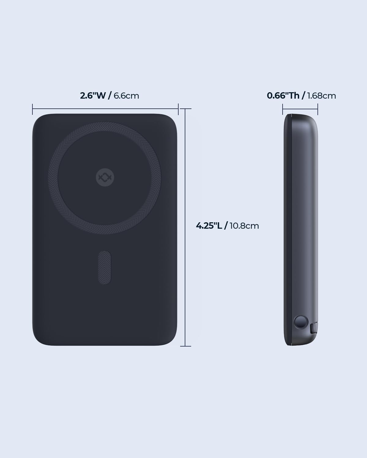 AMEGAT Magnetic Battery Pack 6700mAh for MagSafe, Foldable Kickstand Wireless Portable Charger with 20W USB-C Fast Charging, Only for iPhone 15/15 Plus/15 Pro/15 Pro Max, iPhone 14/13/12 Series
