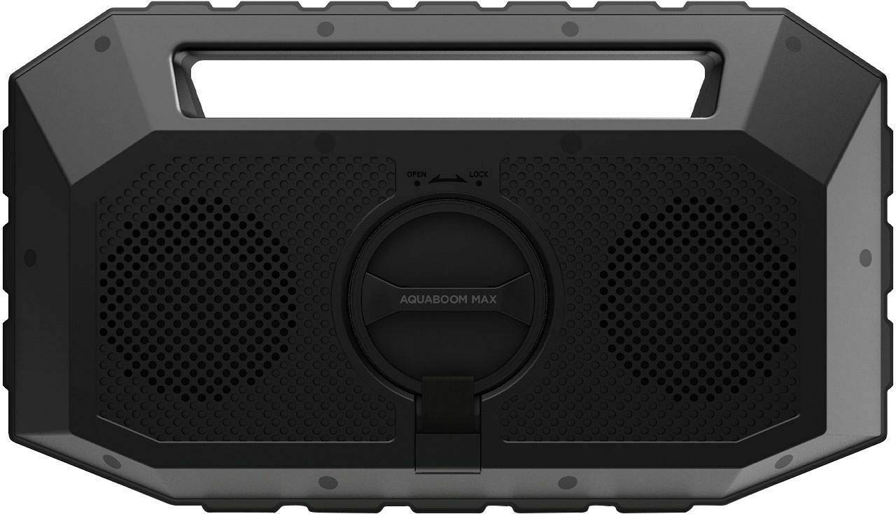 Aquaboom Max Portable Boombox Stereo Speaker Bluetooth with FM Radio, Waterproof, Mudproof & Sandproof IP67 for The Beach