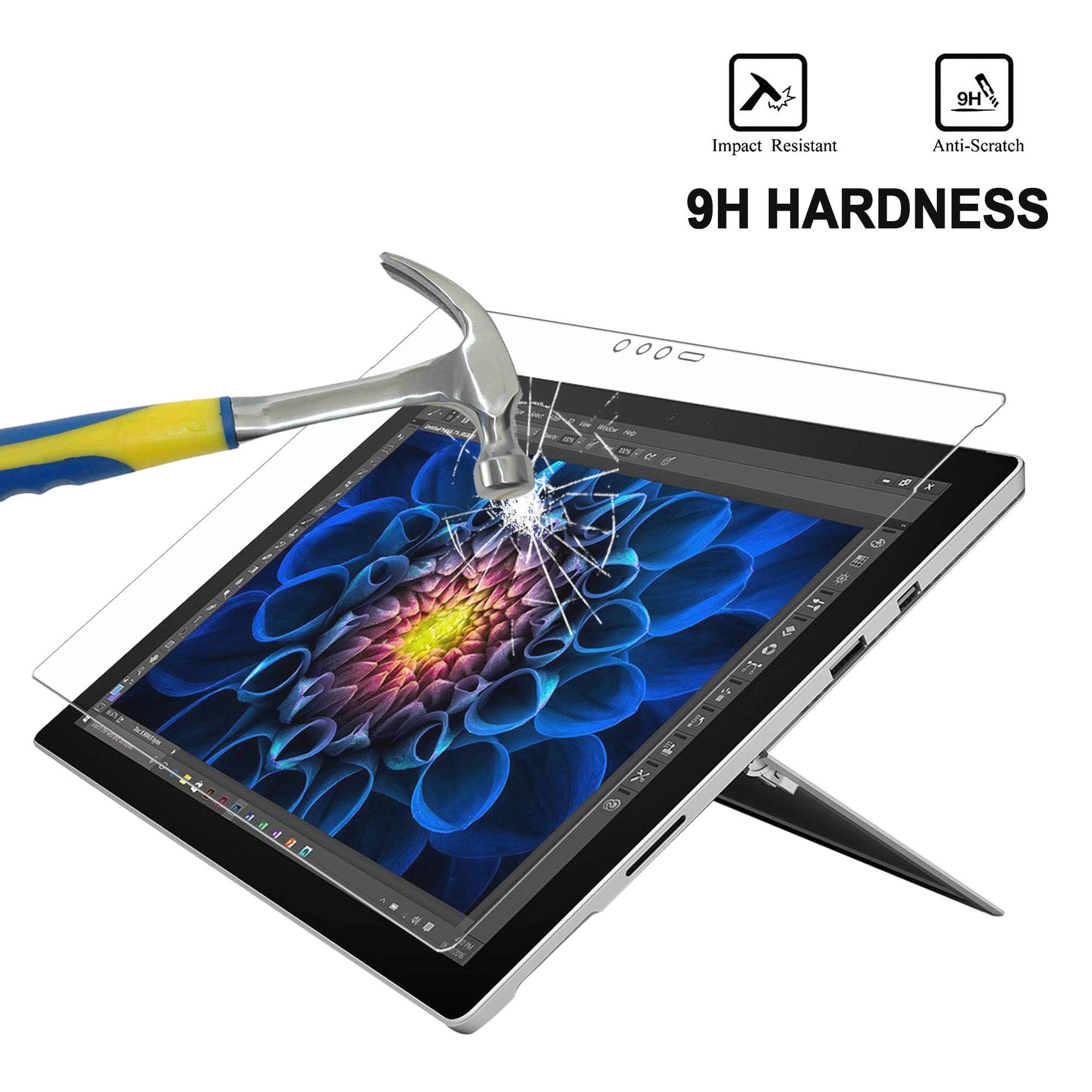 Megoo Screen Protector for Surface Pro 6 12.3 Inch,Tempered Glass/Easy Installation/Scratch resistant, Also Compatible for Microsoft Surface Pro 5 (2017) / Pro 4