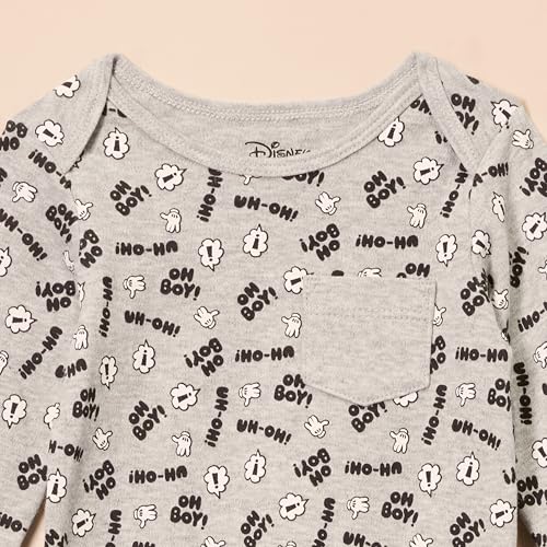 Amazon Essentials Disney | Marvel | Star Wars Unisex Babies' Cotton Coveralls, Pack of 3, Mickey Expressions, 0-3 Months