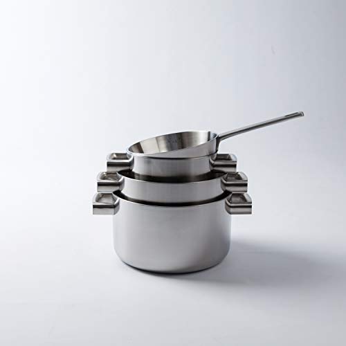 BergHOFF 3900029 Ron Conical 5-Ply Brushed Stainless Steel Saucepan, 36.5 x 21 x 9.1999999999999993 cm, Silver