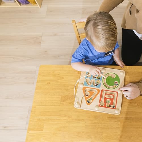 ECR4Kids 24in x 48in Rectangular Hardwood Table with 16in Legs and Four 8in Chairs, Kids Furniture, Honey