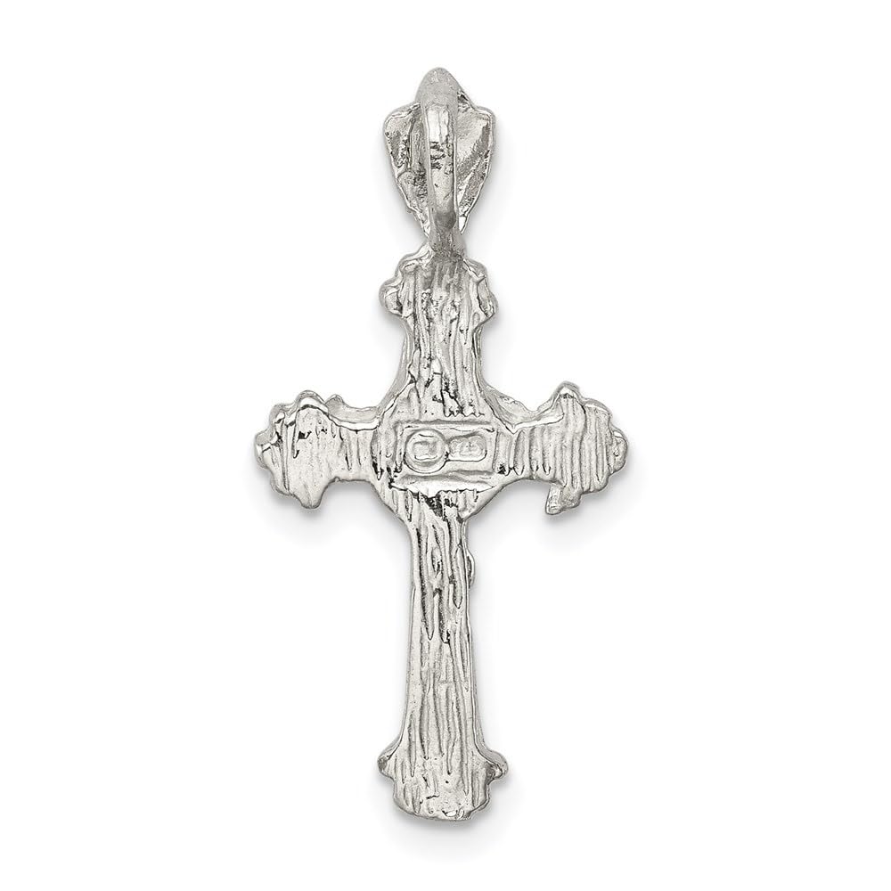 Auriga Fine Jewelry 925 Sterling Silver INRI Crucifix Cross Pendant (L- 28 mm, W- 14 mm) Gift for Women