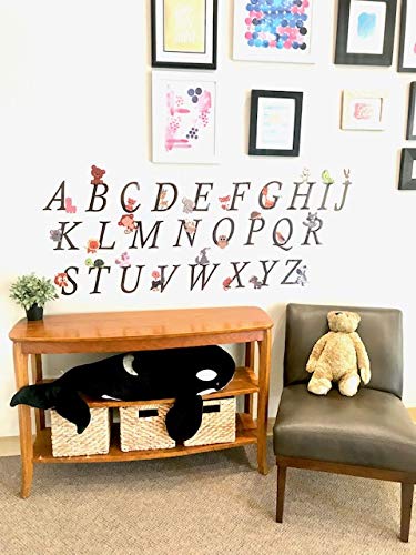 Alphabet Wall Decals/Stickers - Decor for Baby Nursery, Kids Room, Playroom/Removable, Non-Toxic