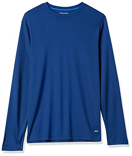 Amazon Essentials Men's Performance Tech Long-Sleeve T-Shirt, Navy, 4X-Large Big