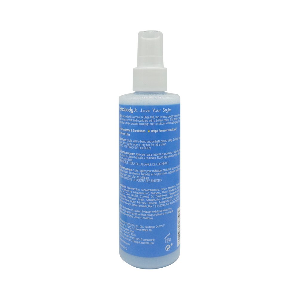Lottabody, Fortify Me Strengthening Leave-In Conditioner, Strengthens and Conditions, Made With Coconut and Shea Oils, 8 Fl Oz
