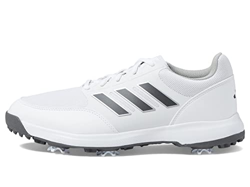 adidas Men's Tech Response 3.0 Golf Shoes, Footwear White/Dark Silver Metallic/Silver Metallic, 12