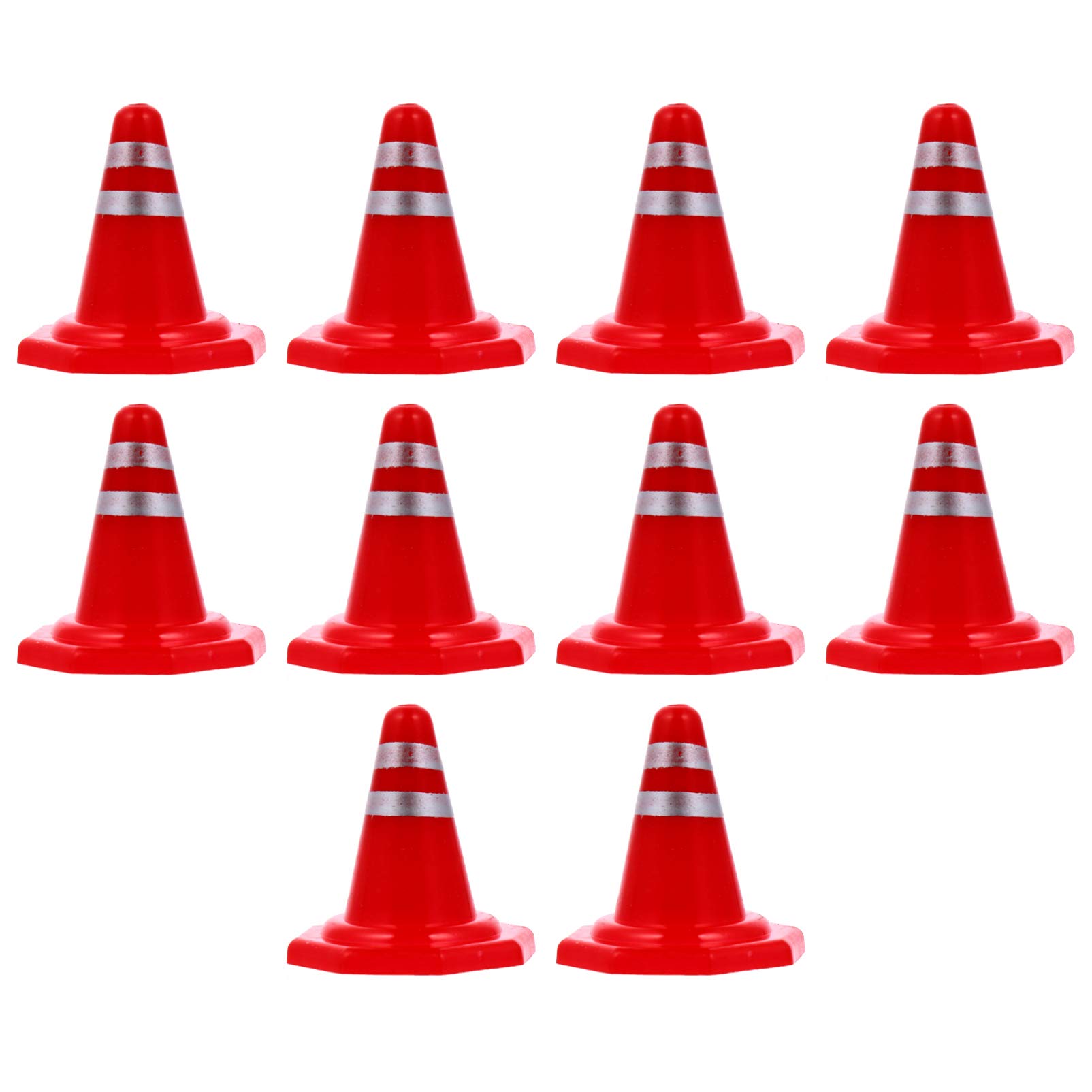Kisangel 10pcs Sandbox Barricades Plastic Plastic Cone Plastic Traffic Sign Simulation Roadblock Plastic Roadblock DIY Roadblock Sand Table Roadblock Simulation Road Cone DIY Traffic Sign