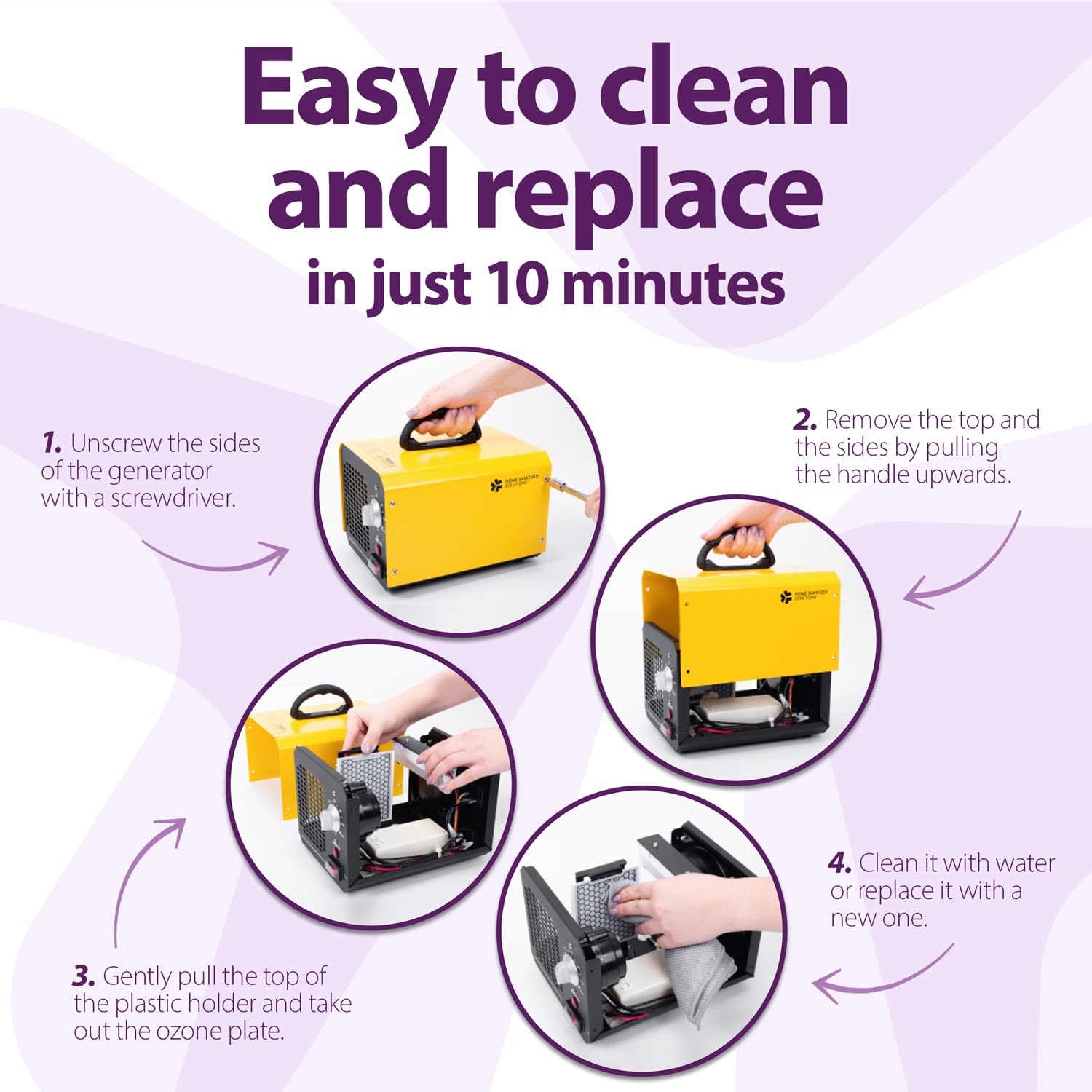 HOME SANITIZER SOLUTIONS Ceramic Ozone Plate Replacement for Commercial Ozone Generator 10,000mg/h - Increased Usage Hours