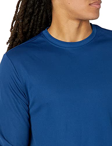 Amazon Essentials Men's Performance Tech Long-Sleeve T-Shirt, Navy, 4X-Large Big