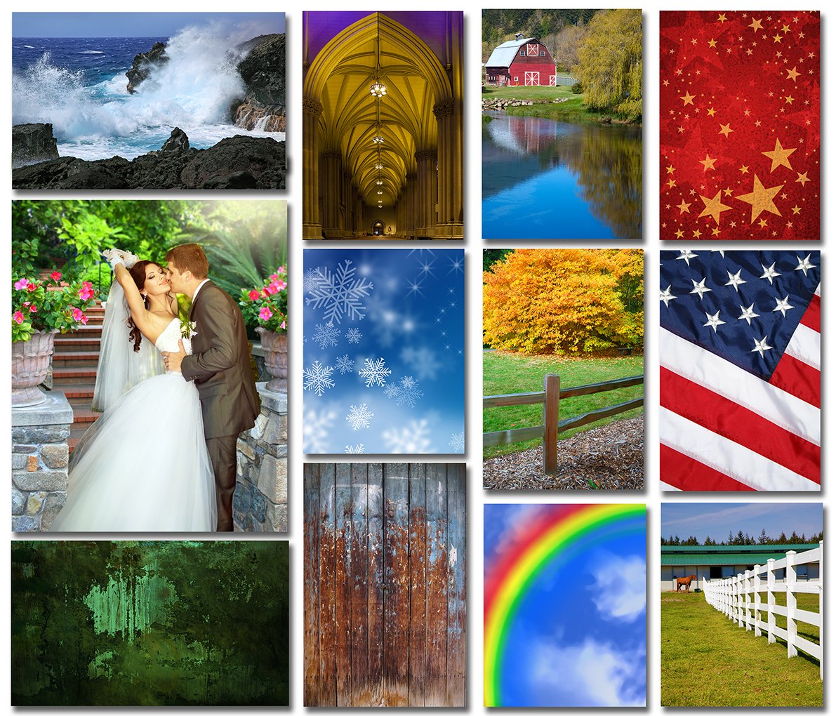 EZbackgrounds' Complete All-in-One Digital Backgrounds Package on USB Flash Drive Memory Stick for Professional Photographers and Hobbyists