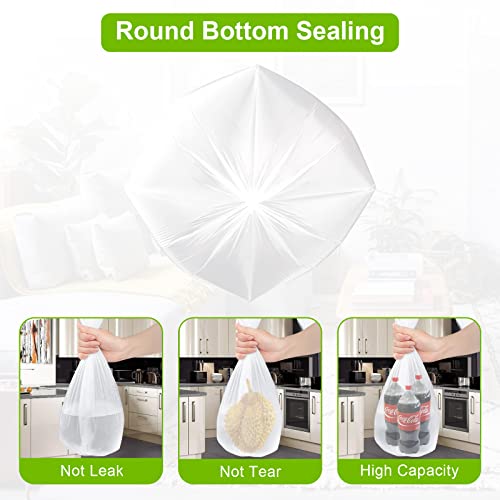 Clear Trash Bags - 100 Clear 2.6 Gallon Small Garbage Bags(white) for home office kitchen Trash Can Bathroom Bedroom…