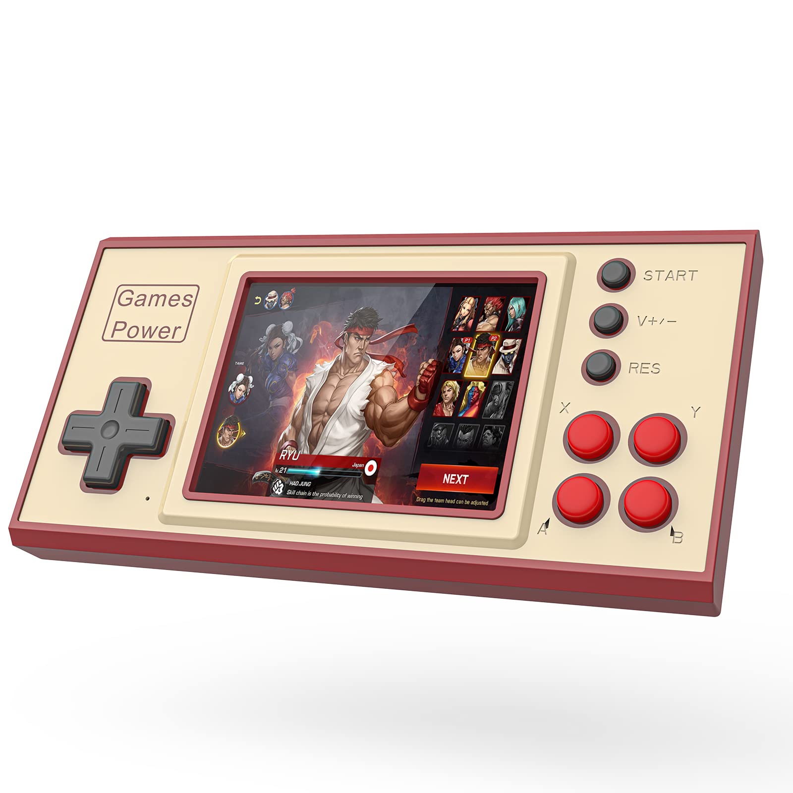 Lcnylfjs Kids Portable Handheld Handheld Game Console, 500 Classic FC Games, 3.0 Inch Color Screen, Rechargeable Battery Support Connect TV, Retro Toys for Boys and Girls Birthdays (red)