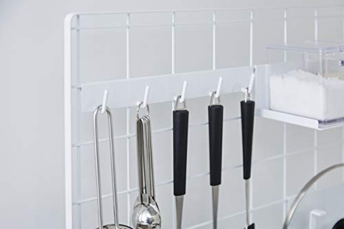 Yamazaki Home Grid Panel Organizer and Accessories-Wall Storage Decor, One Size, White