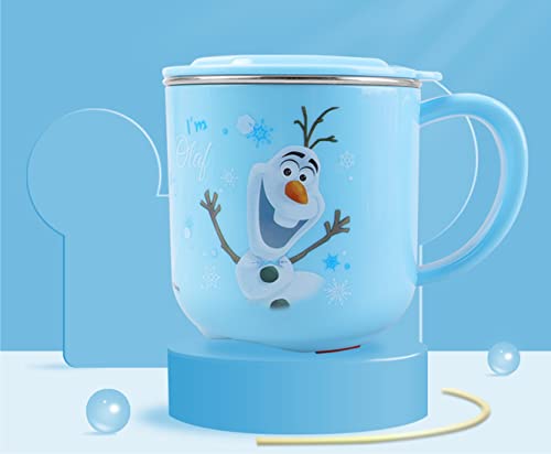Disney Frozen Olaf ABS Stainless Steel Cup with Lid, 250ml, Blue