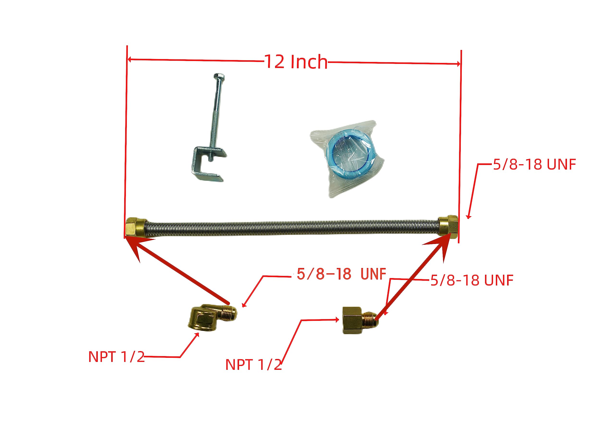 Americangaslogs 18"-30" Burner Pan for Gas Fireplace Gas Fireplace Burner Gas Logs Propane Burner (18 inch Two Pipe)