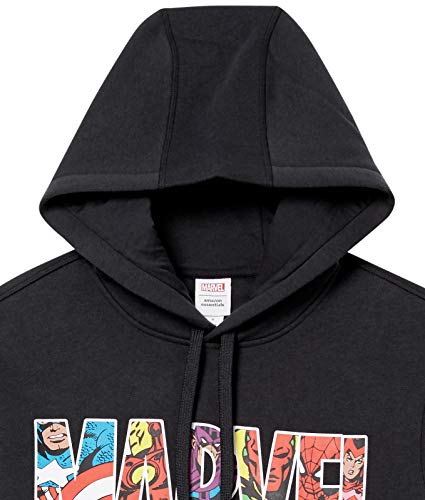 Amazon Essentials Disney | Marvel | Star Wars Men's Fleece Pullover Hoodie Sweatshirts - Discontinued Colors, Marvel Character Logo, XX-Large