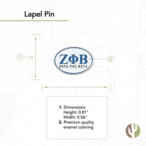 Zeta Phi Beta Lapel Pin Enamel Sorority Greek Letter Formal Wear Blazer Jacket (Lapel Pin - Design E)
