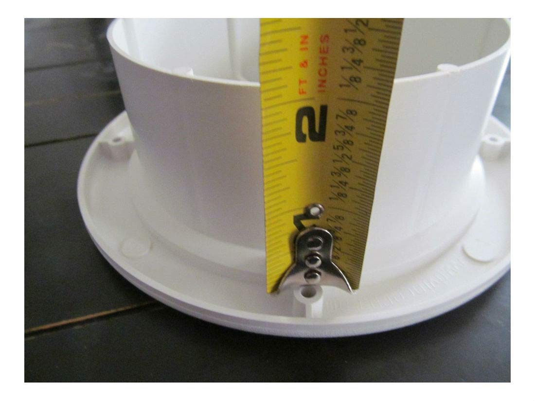 7" Round White Ceiling A/C Vent 2" Extension Used in Newmar Other RV Motorhome