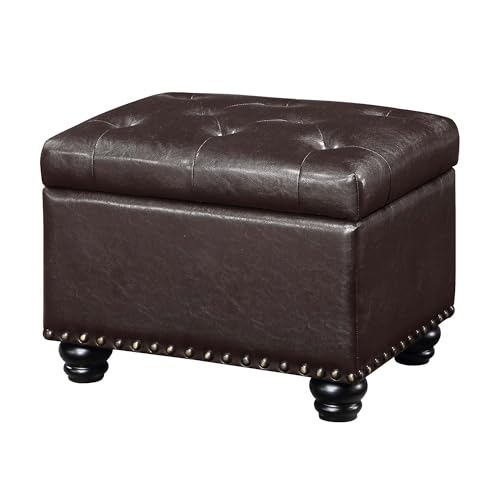 Convenience Concepts 163010E Ottoman, 24"L x 18"W x 18"H, Dark Espresso